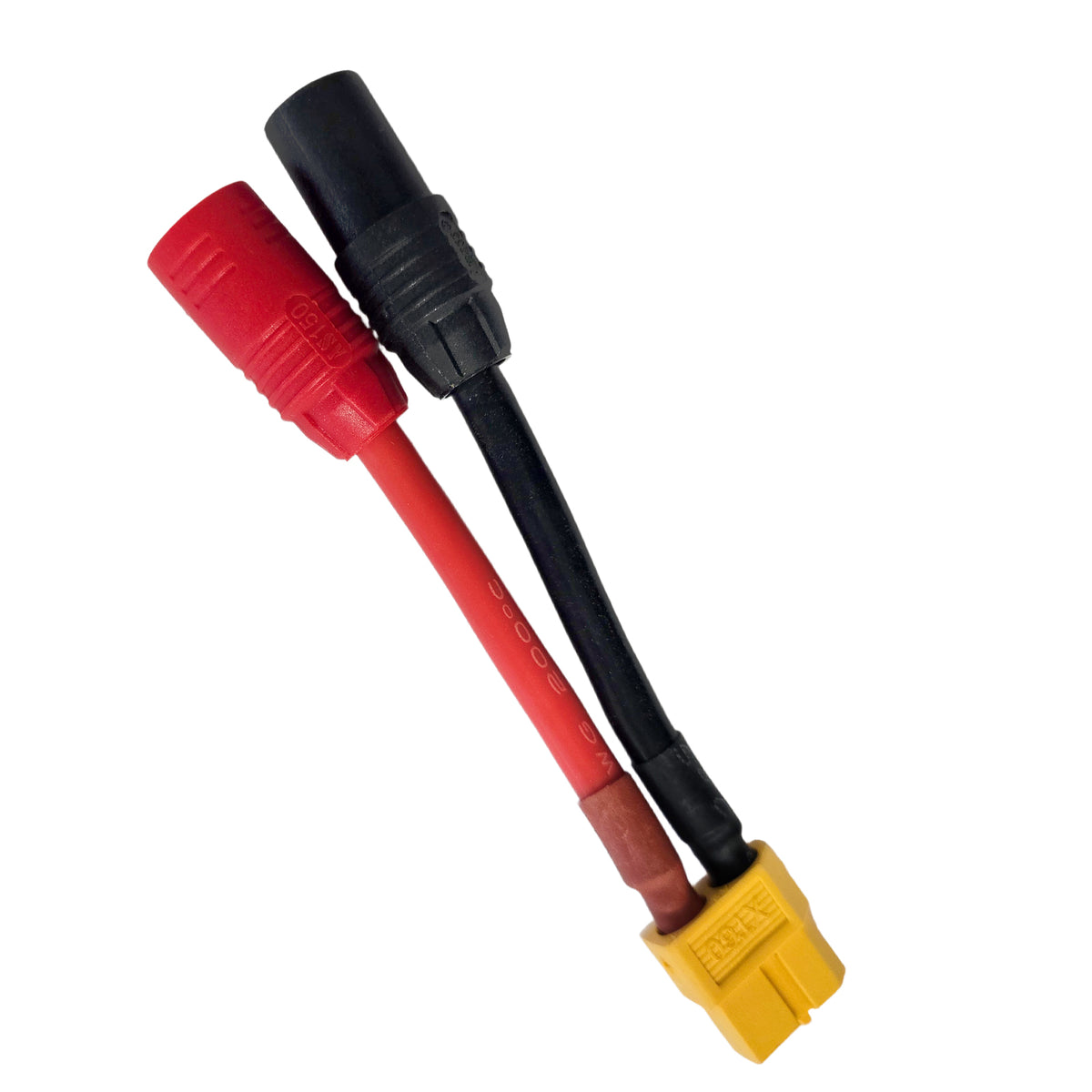 XT60 male to AS150 RED female Black male , AWG#12 60mm – Genspow GmbH